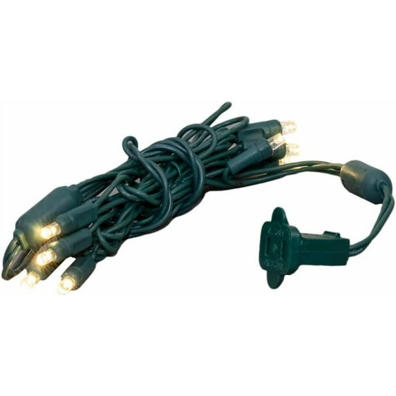 SRWEHG-5 Feet 10 LED String Light, Warm White on Green Wire, 4" Spacing ...