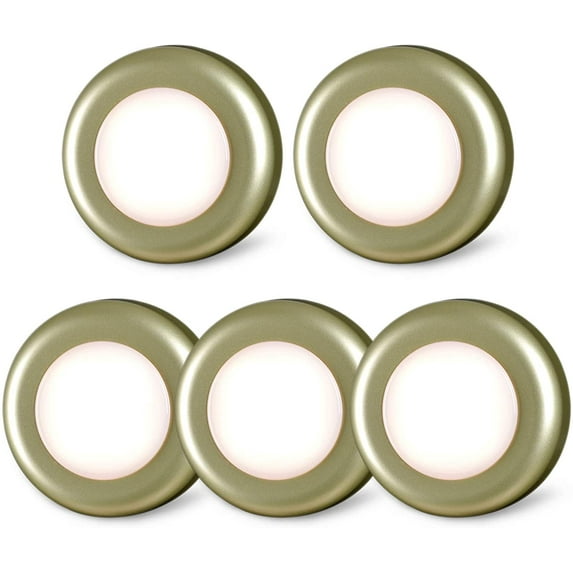 SRWEHG-5 Pack 2.8\u201d Push Tap Lights, Stick on Touch Puck Lights AAA ...