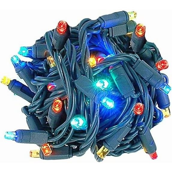 SRWEHG-50 Light LED Twinkle Christmas LED Mini Light Set, Multi, Green ...