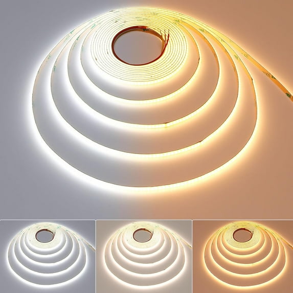 SRWEHG-5mm Ultra Thin 24V COB LED Strip CCT Dimmable White 2700-6500K ...