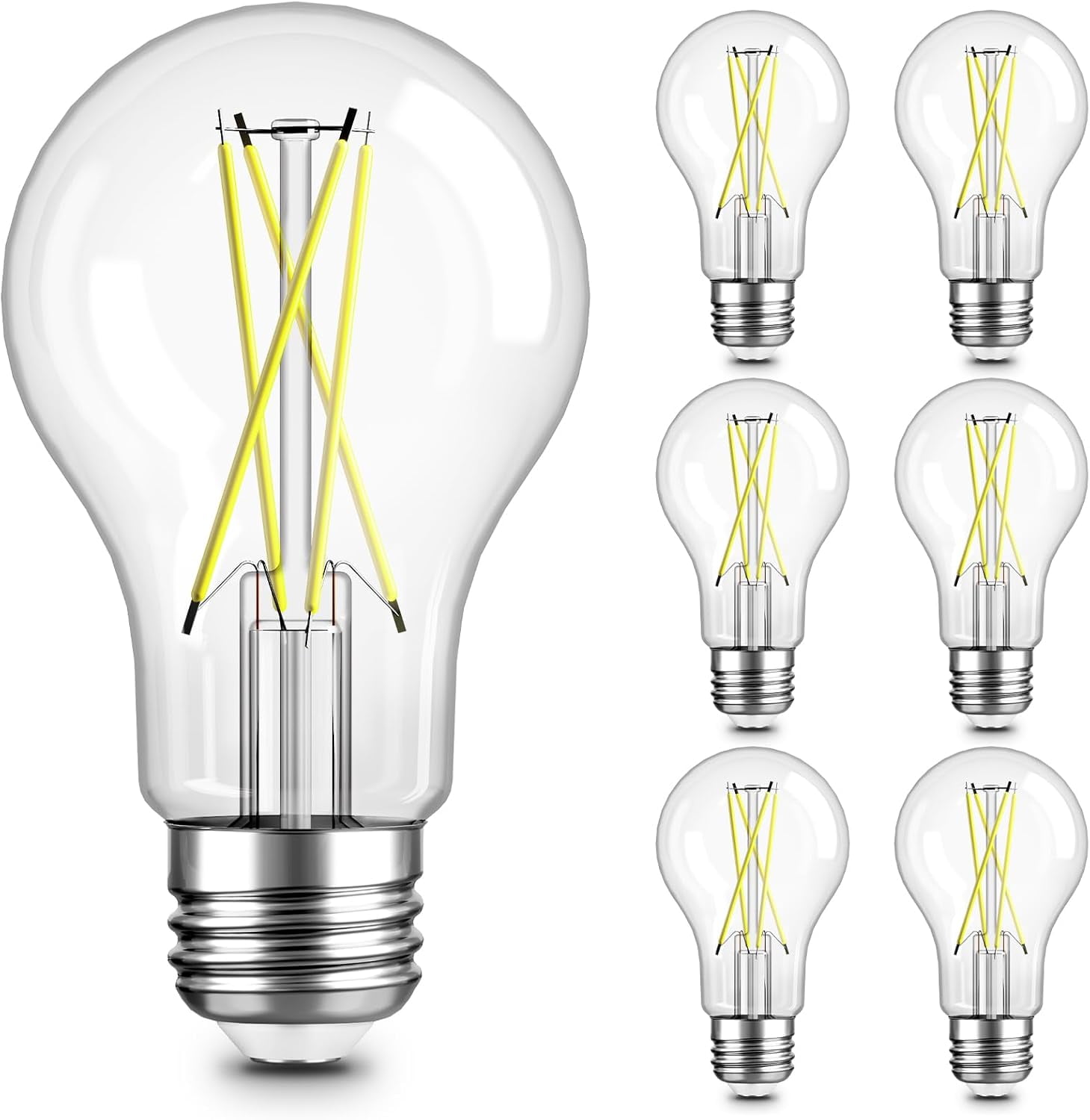 SRWEHG-6 Pack A19 Vintage LED Edison Bulbs, Dimmable Light Bulb 60W ...