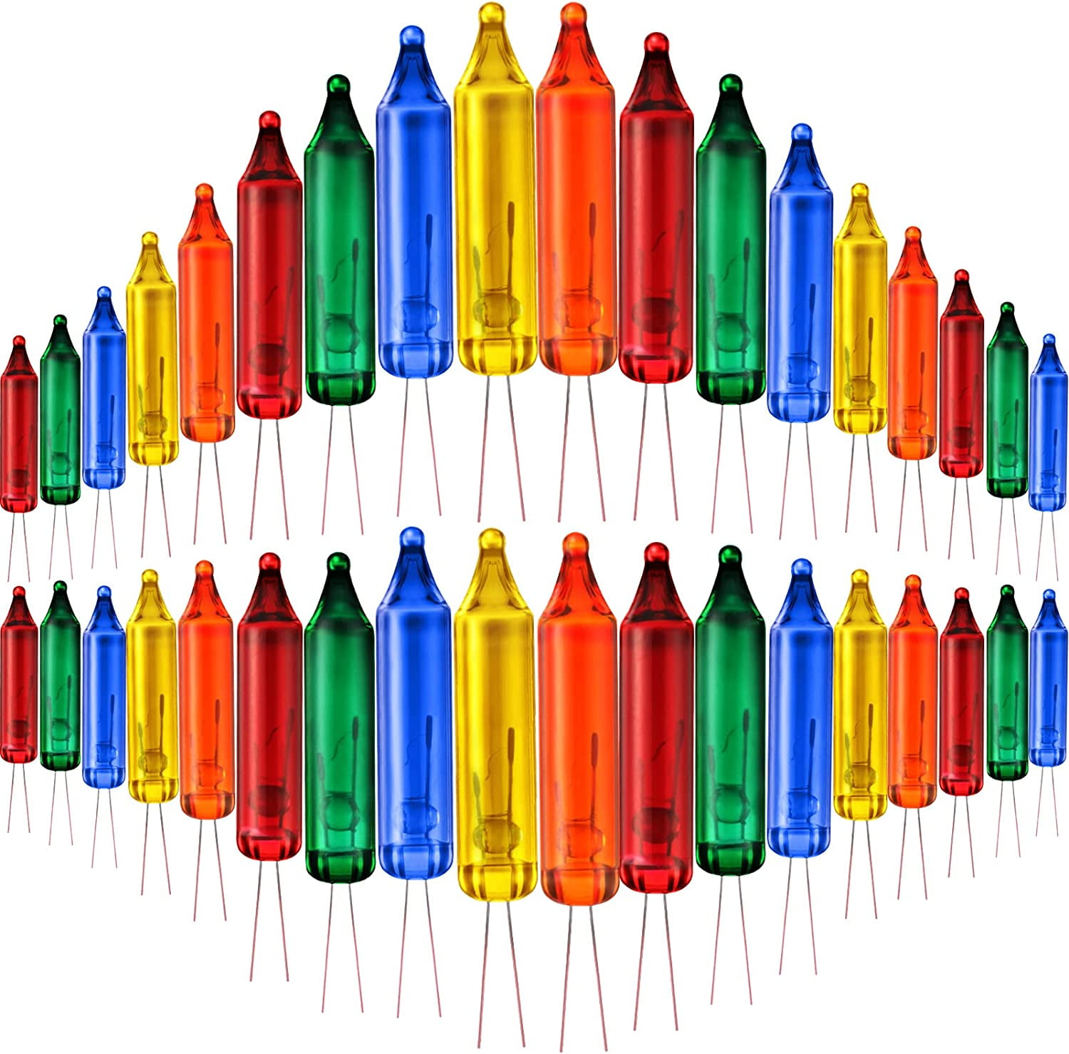 SRWEHG-60 Count 2.5v Christmas Lights Mini Incandescent Wire String ...