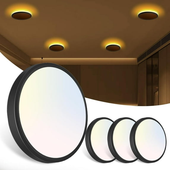 SRWEHG-7 Inch LED Ceiling Light with Night Light 1800K, 4 Pack 3000K ...