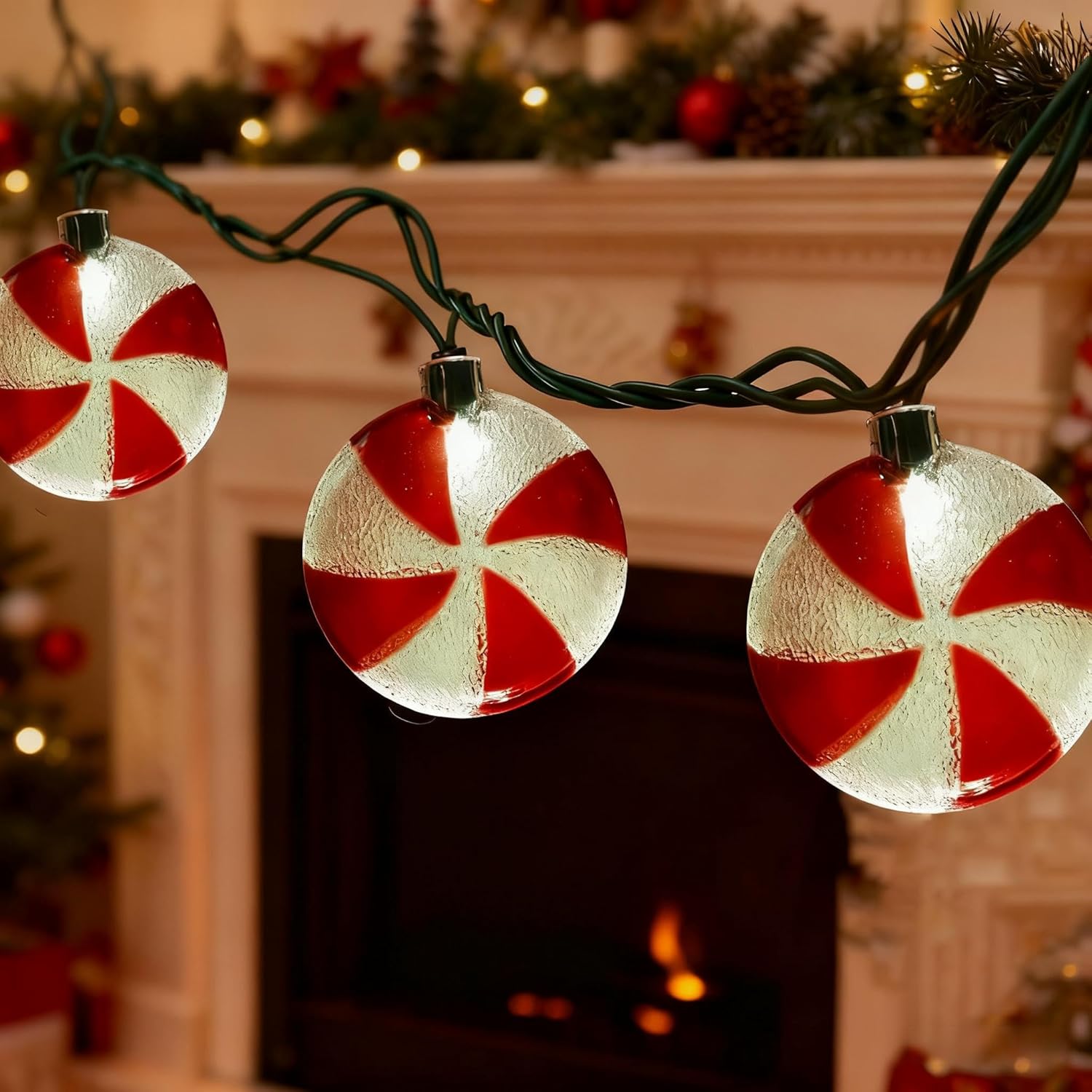 SRWEHG-8.5Ft Christmas Candy String Lights, Old Fashioned Christmas ...