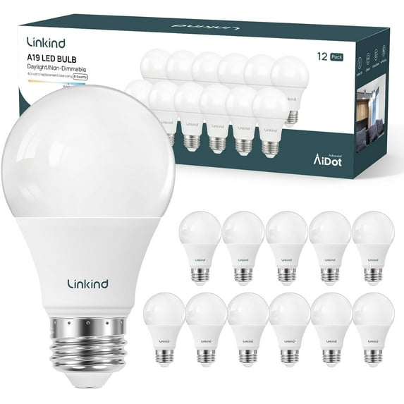 SRWEHG-A19 LED Light Bulb, 60W Equivalent Light Bulbs, 8.5W 5000K ...