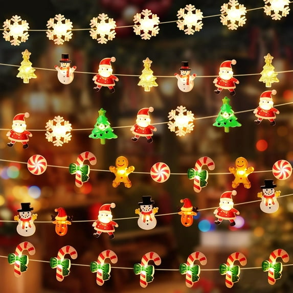 SRWEHG-Battery Operated Christmas Lights 40 ft 120 LED Christmas Tree ...