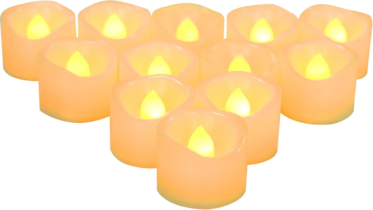 SRWEHG-Battery Operated Flameless Tea Lights Bright Flickering LED ...