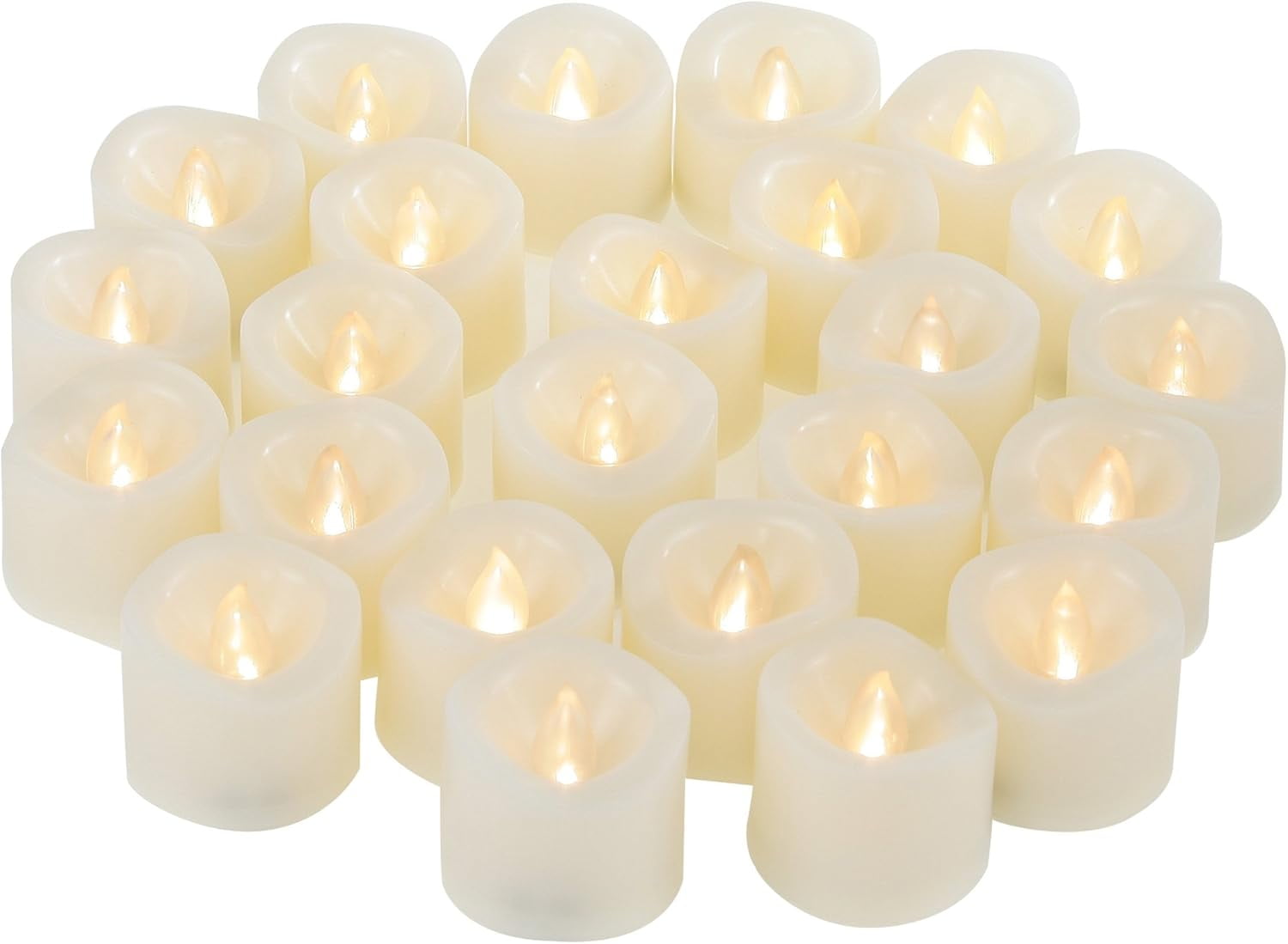 SRWEHG-Battery Operated LED Votive Candles Realistic Flickering ...