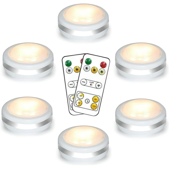 SRWEHG-Battery Operated Puck Lights with Remote, Wireless Led Under ...
