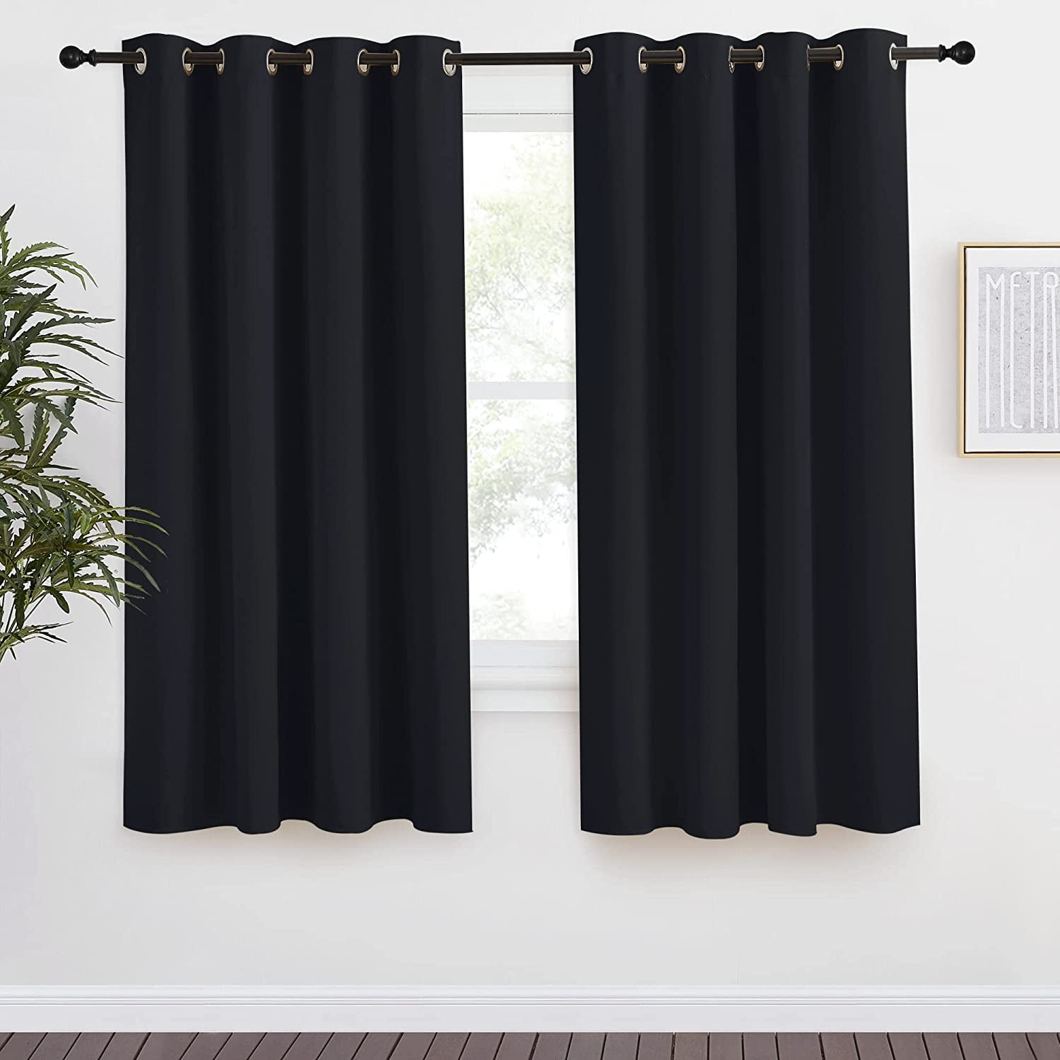 SRWEHG-Black Out Curtain Panel Shade, Single Piece, 34 inches Wide by ...