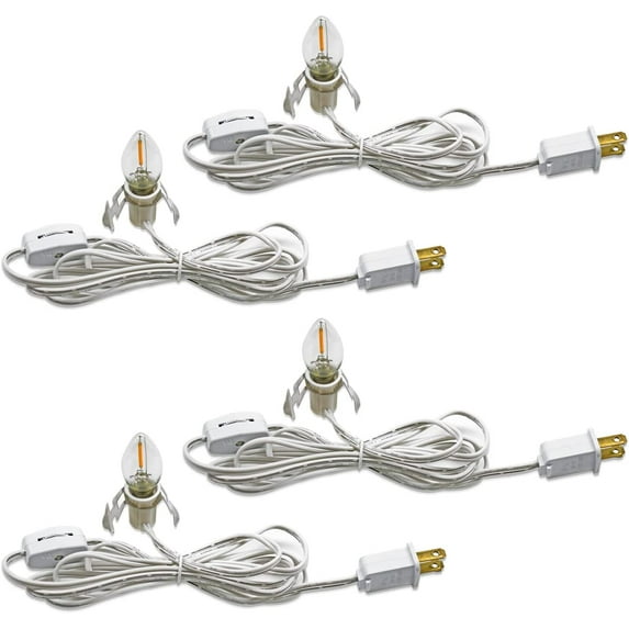 SRWEHG-C7 Accessory Cord with C7 Led Light Bulb Candelabra-Base E12 ...