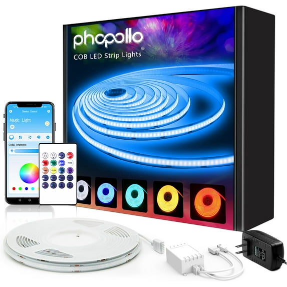 SRWEHG-COB LED Strip Lights, Multi-Color 576 LEDs/m High Density ...