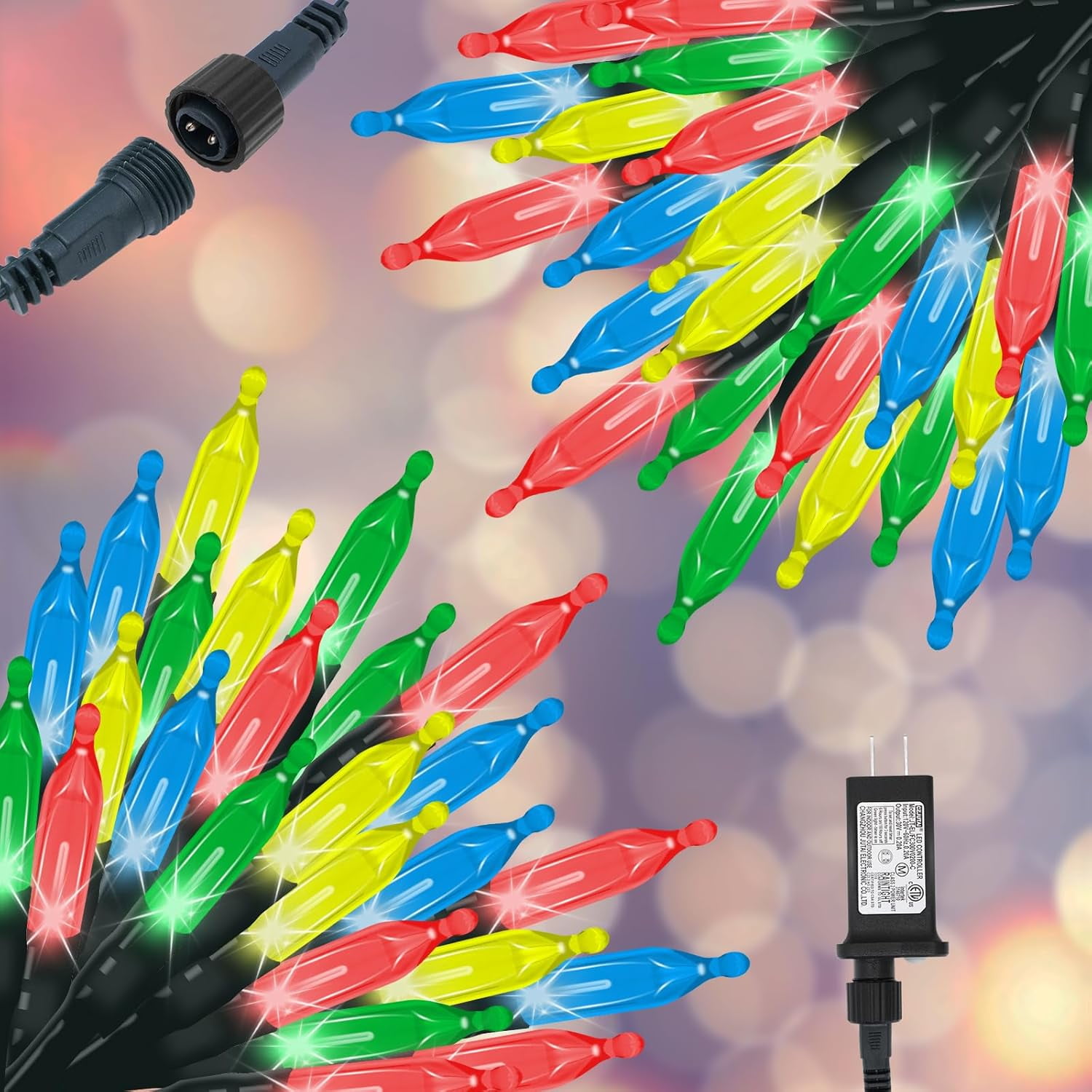 SRWEHG-Christmas Lights - 98ft 300 Count Connectable Waterproof Led ...