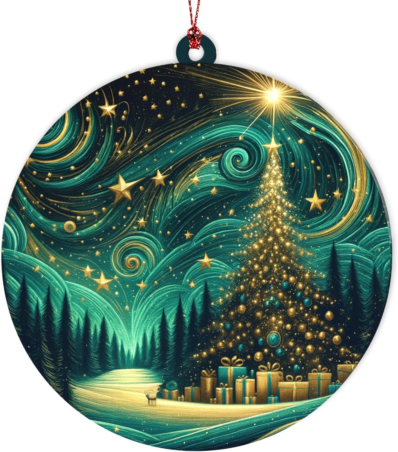 SRWEHG-Christmas Ornament 2025, Northern Lights Ornament, Starry Night ...