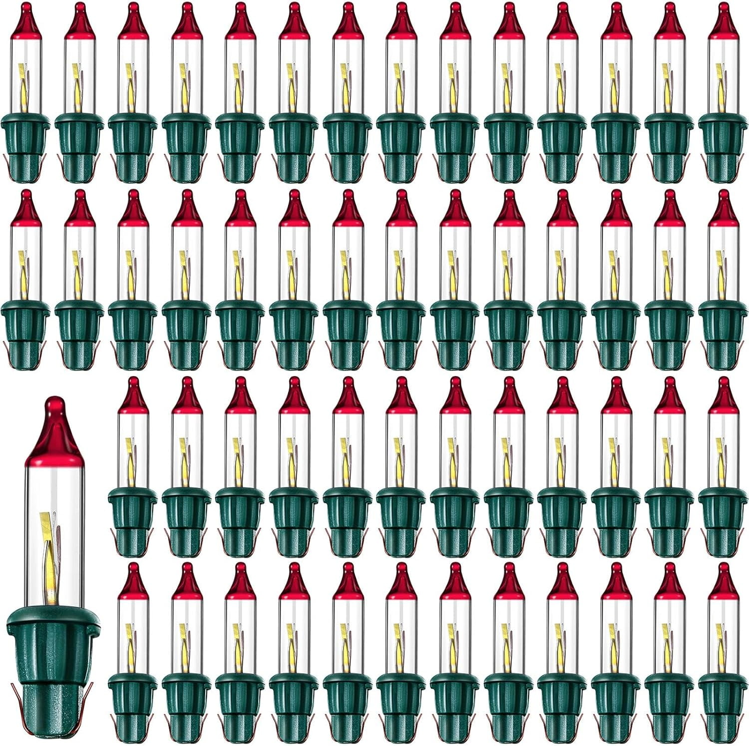 SRWEHG-Christmas Replacement Mini Light Bulbs 3.5V Incandescent Bulbs ...