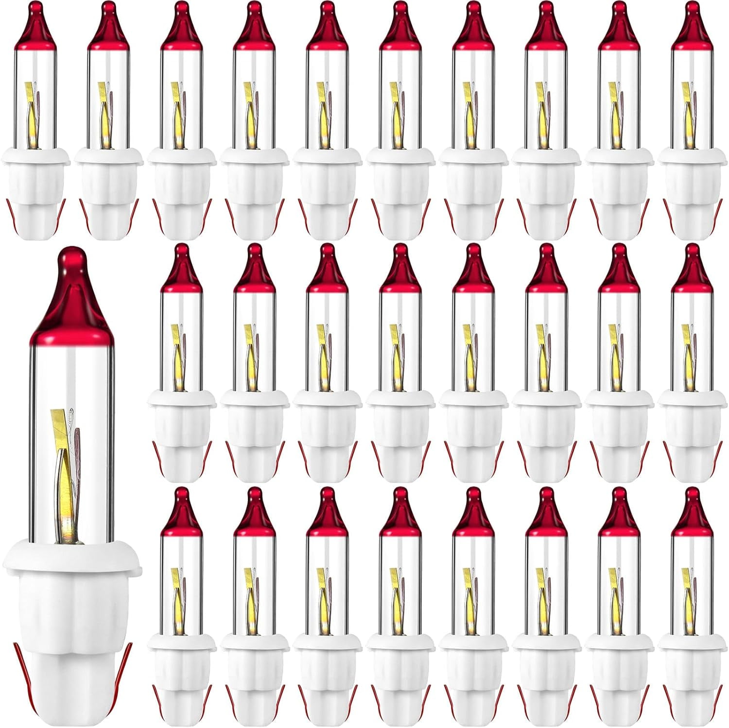 SRWEHG-Christmas Replacement Mini Light Bulbs 3.5V Incandescent Bulbs ...