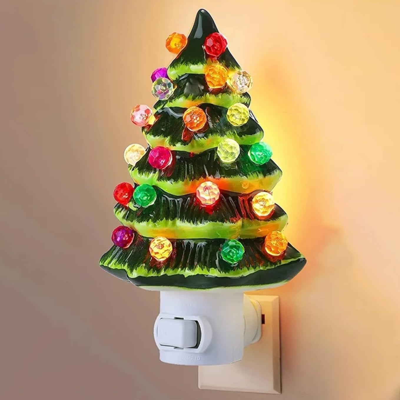 SRWEHG-Christmas Tree NightLight, Plug in Christmas Tree with Lights ...