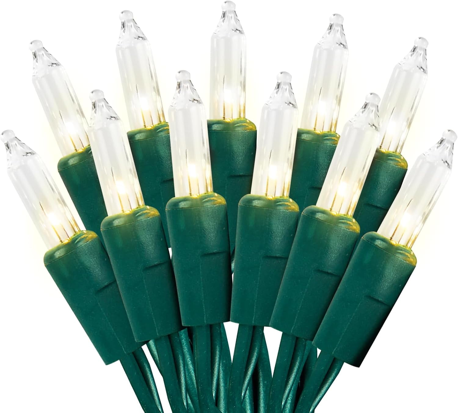 SRWEHG-Clear Christmas Lights 100 Count, 21ft Clear White Christmas ...