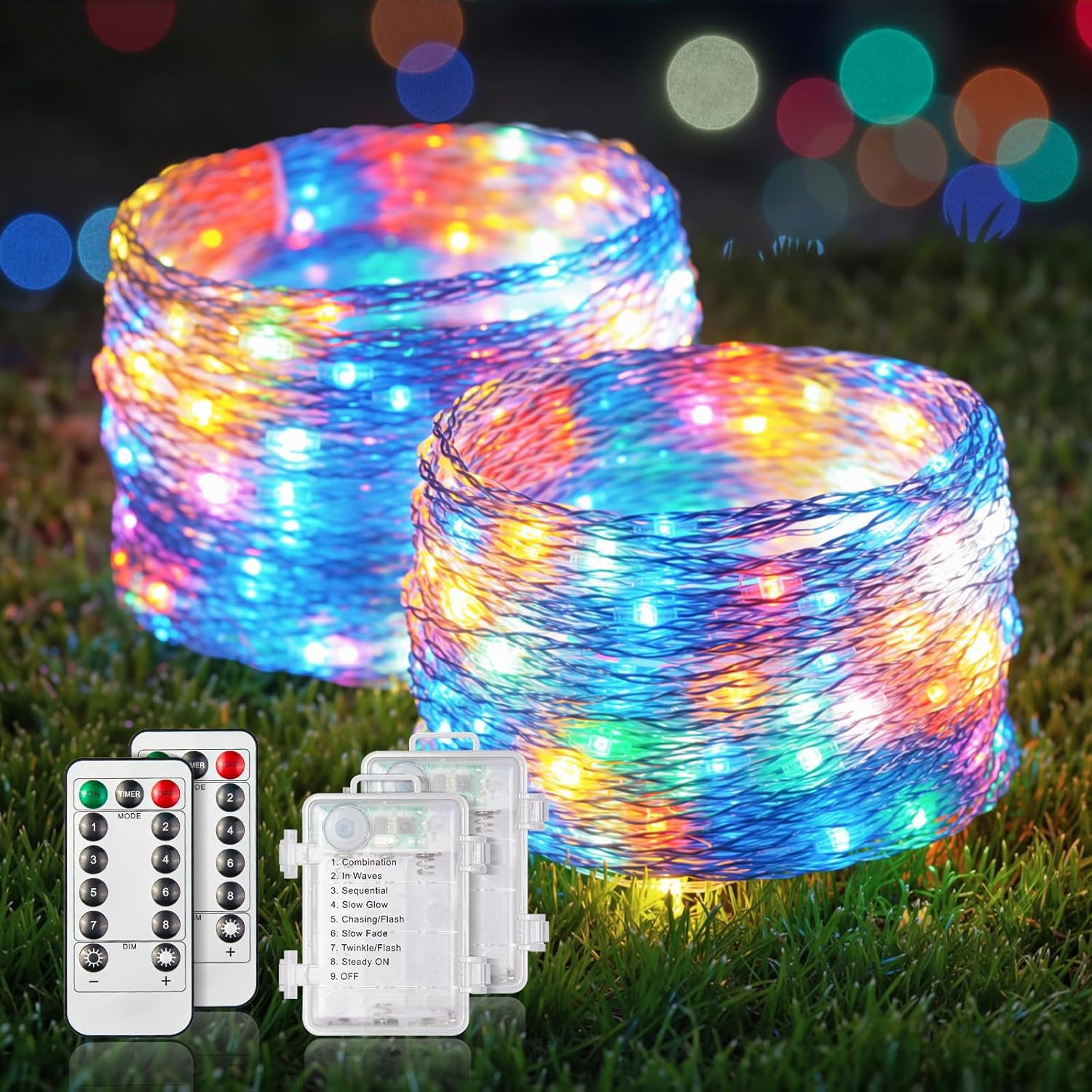 SRWEHG-Color Changing Fairy String Lights, 2 Pack LED Outdoor String ...