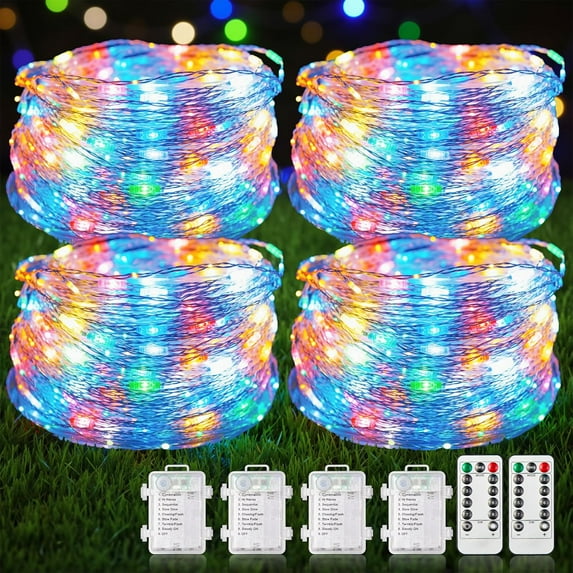 SRWEHG-Color Changing Fairy String Lights, 4 Pack LED Outdoor String ...