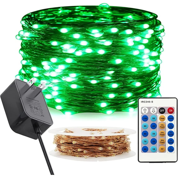 SRWEHG-Dimmable String Lights Plug in 66 Ft 200 LED Copper Wire Fairy ...