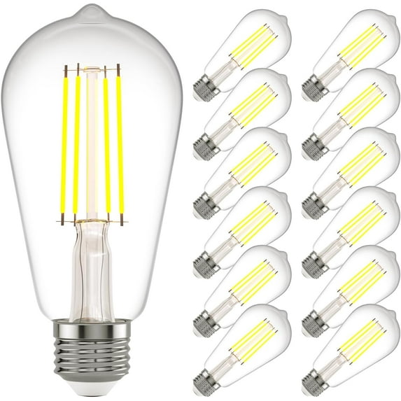 SRWEHG-E26 LED Edison Bulbs: 6W Equivalent 60 Watt Dimmable LED Light ...