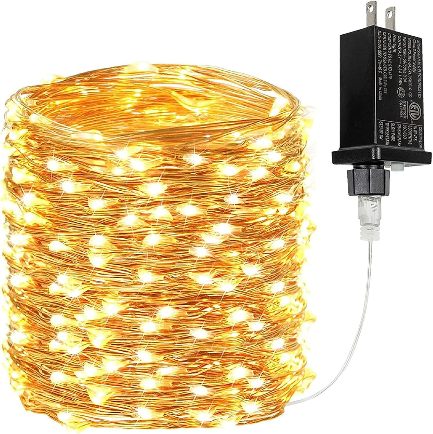 SRWEHG-Extra Long 99Ft 300 LED Fairy Lights Plug in, Waterproof String ...