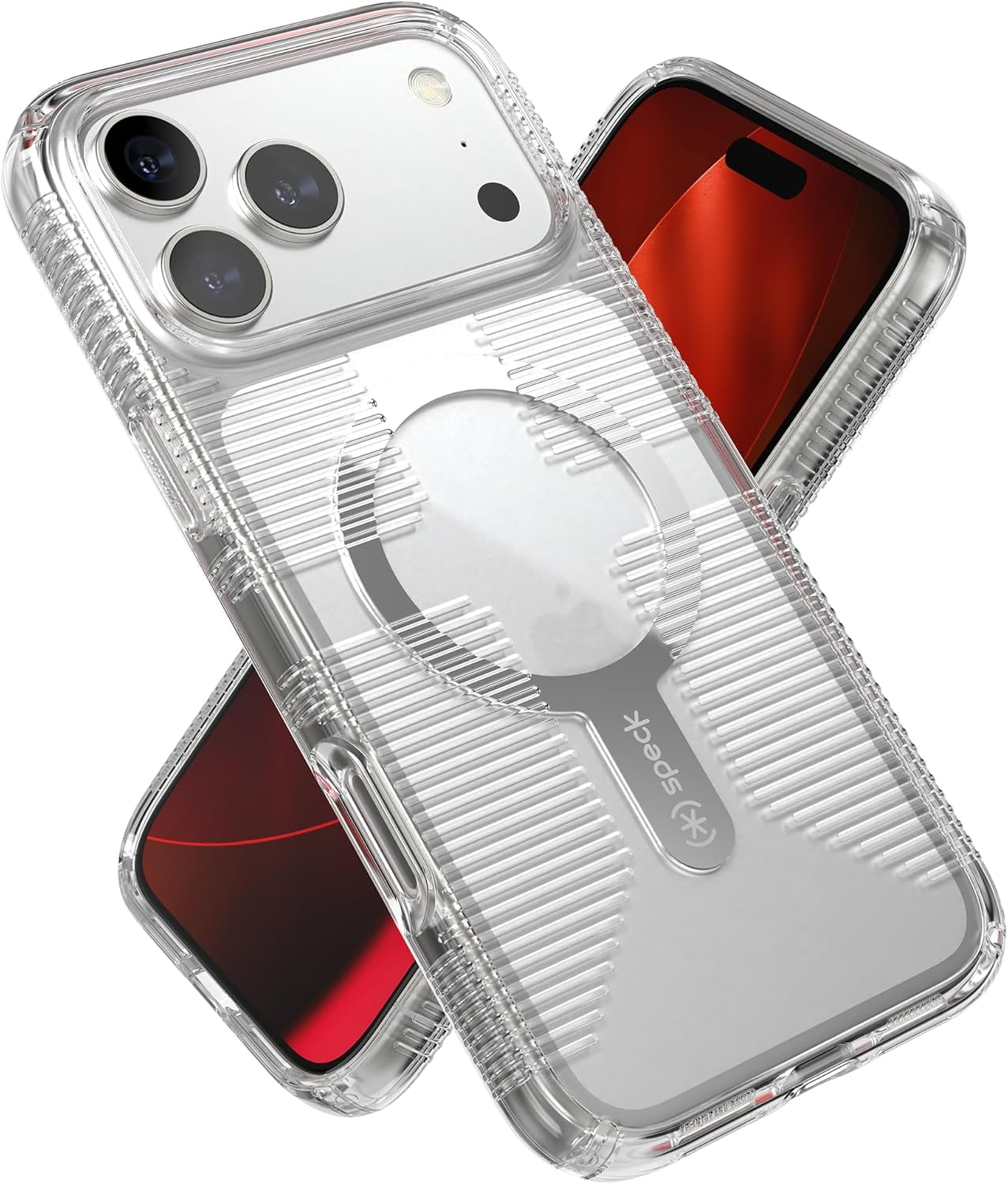 SRWEHG-GEMSHELL Grip +MS Case for iPhone 17 Pro Max - Clear/Clear ...