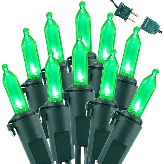 SRWEHG-Green Christmas Lights, 33ft 100 LED Christmas String Lights ...