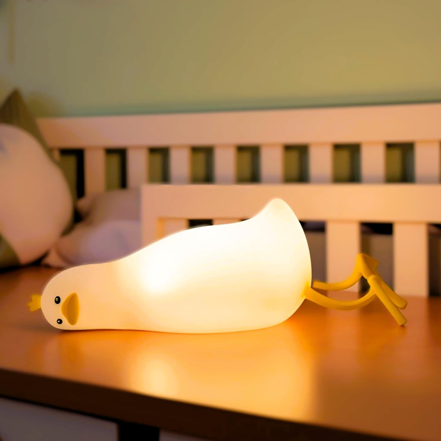 SRWEHG-Kawaii Duck Ambient Light, Color Changing, Soft to Touch Silicon ...