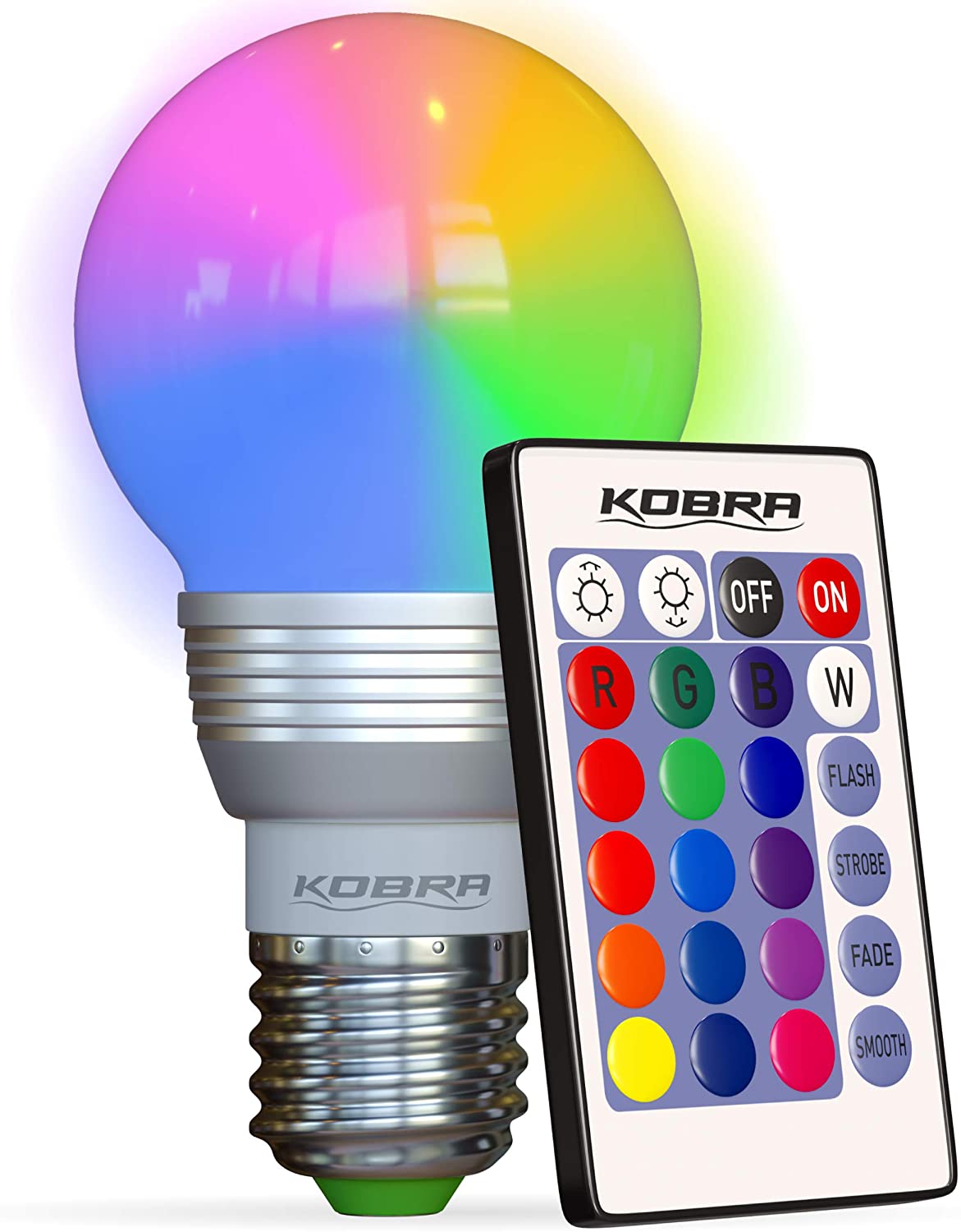 SRWEHG-Kobra LED Color Changing Light Bulb with Remote Control - 16 ...