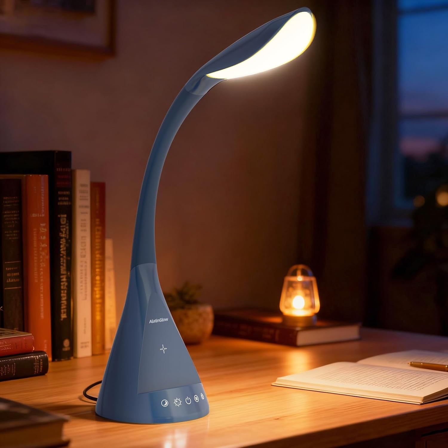 SRWEHG-LED Desk Lamp with USB Charging Port, Dimmable Reading Light ...