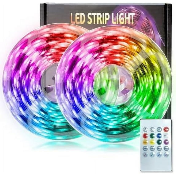 SRWEHG-LED Strip Lights 65.6FT (2 Rolls of 32.8FT) Smart APP Control ...
