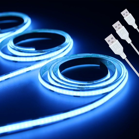 SRWEHG-LED Strip Lights ICE Blue COB 320 LEDs High Brightness Indoor ...