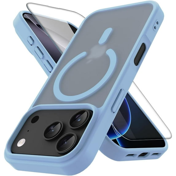 SRWEHG-Magnetic for iPhone 17 Pro Case with 1 Screen Protector [Mil ...