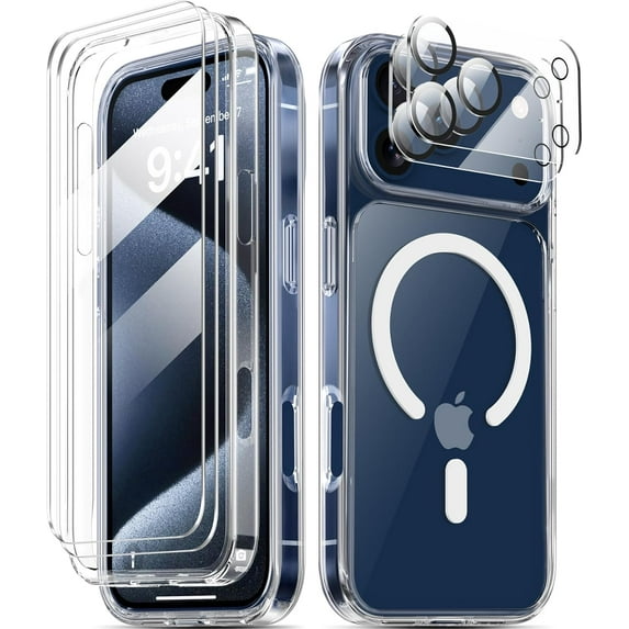 SRWEHG-Magnetic for iPhone 17 Pro Case Non-Yellowing [Screen Protector ...