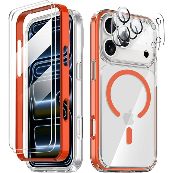 SRWEHG-Magnetic for iPhone 17 Pro Case Non-Yellowing [Screen Protector ...