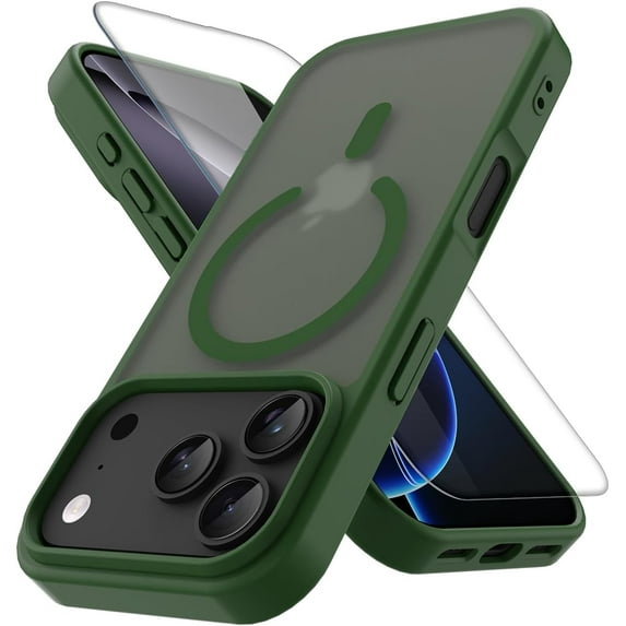 SRWEHG-Magnetic for iPhone 17 Pro Max Case with 1 Screen Protector [Mil ...