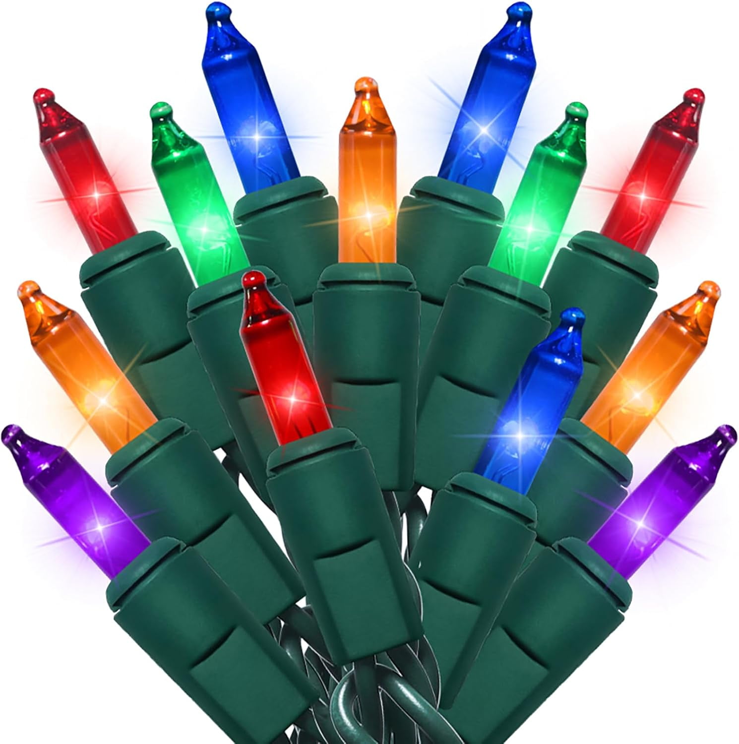 SRWEHG-New Upgraded Colored Christmas Lights - 35 Count Classic Mini ...