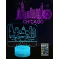 SRWEHG-Night Light Chicago City Landmark Cloud Gate 3D Illusion Lamp 2 ...