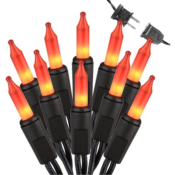 SRWEHG-Orange Halloween Lights, 21.3ft 100-ct Incandescent Halloween ...
