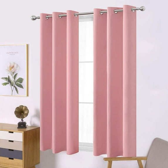 SRWEHG-Pink Thermal Blackout Curtains/38 x 54 Inch/Set of 2 Panels Room ...