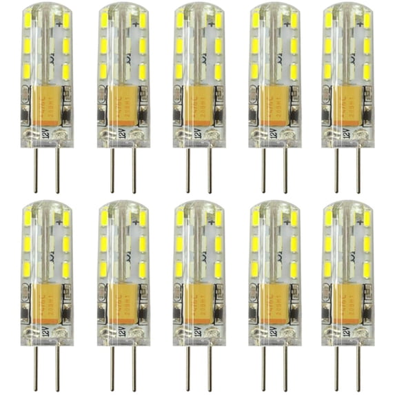 SRWEHG-RAYHOO 10pcs G4 LED Bulb JC Bi-Pin Base Lights 1.5 Watt AC DC ...