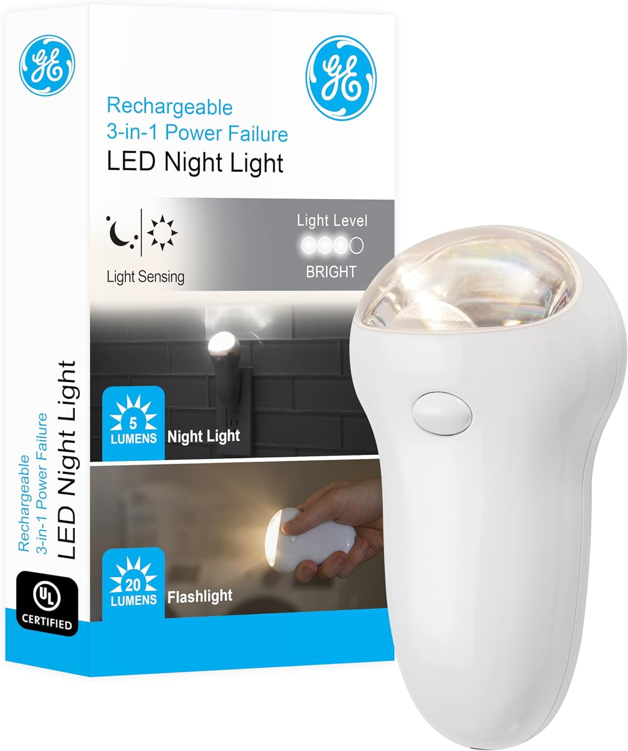 SRWEHG-Rechargeable LED Power Failure Night Light, 3-in-1, 11281 ...