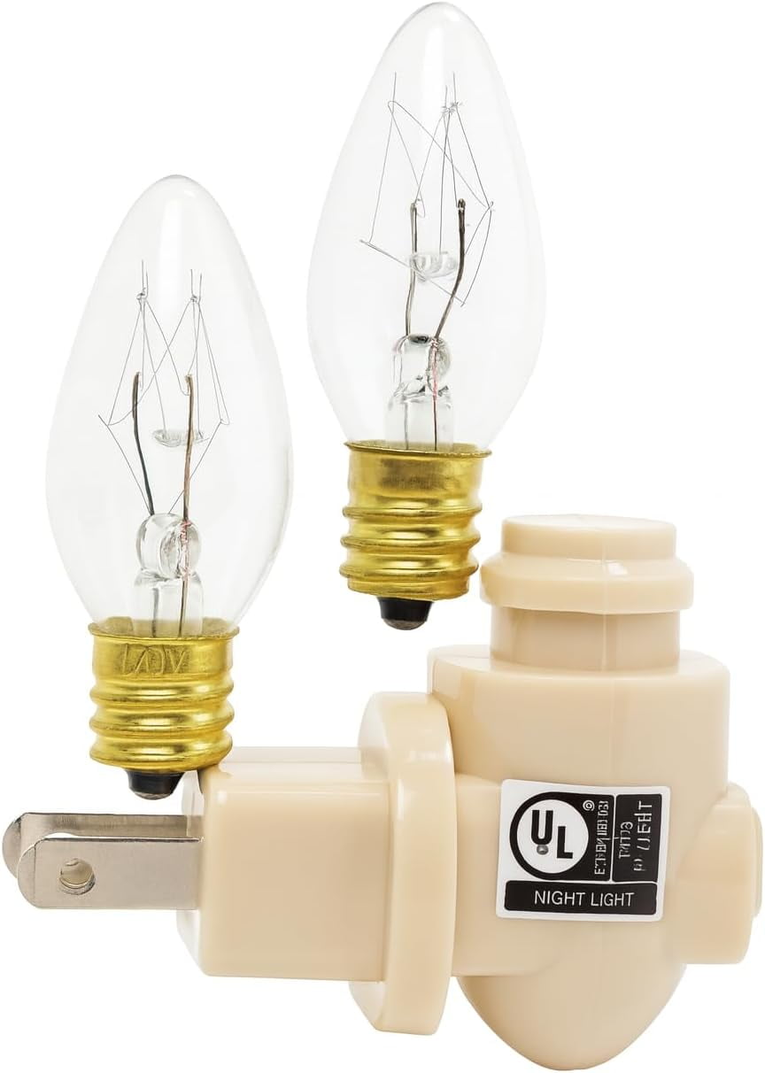 SRWEHG-Replacement Swivel Night Light Base with Two 5W C7 Bulbs - 360 ...