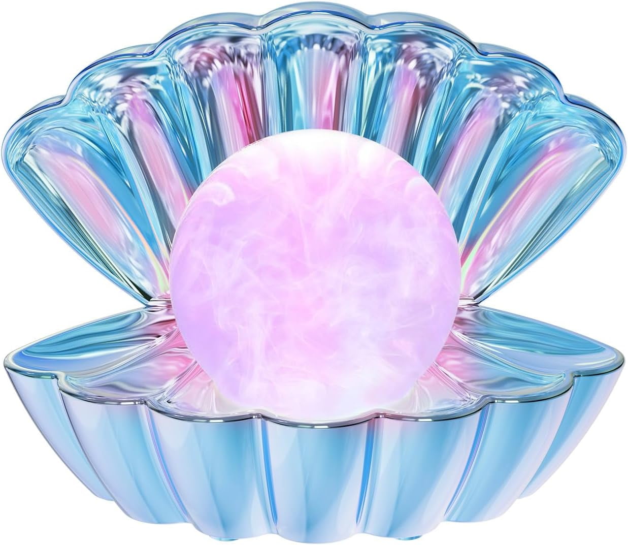 SRWEHG-Shell Pearl Beach Themed Night Light, RGB 8 Colors Changing Mood ...