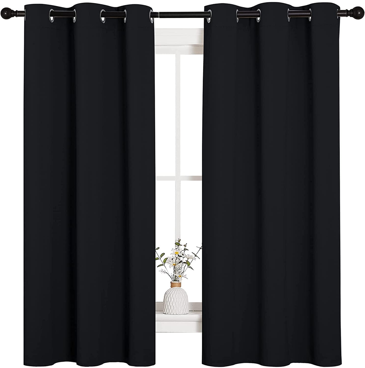 SRWEHG-Sleek Blackout Curtains 63 inches Length for Small Windows ...