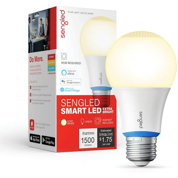 SRWEHG-Smart Light Bulbs 100W, Zigbee Hub Required, Soft White Smart ...