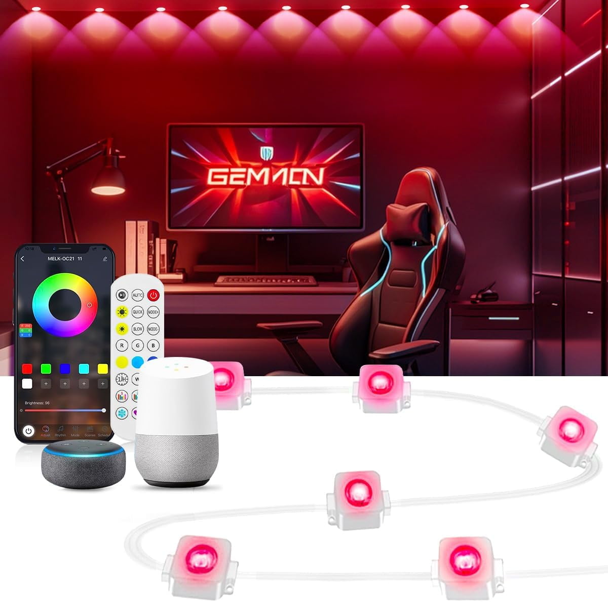 SRWEHG-Smart RGB+IC Permanent LED Lights 16.4Ft USB Powered, App/Alexa ...