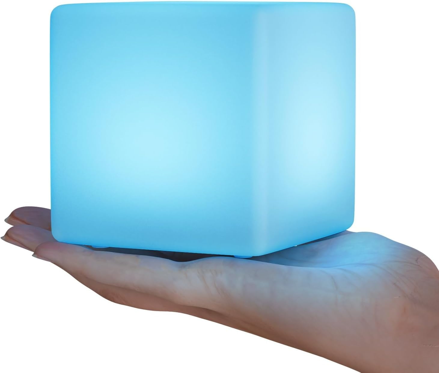 SRWEHG-Smart Table Lamp, 6-inch Rechargeable LED Cube Light with App ...